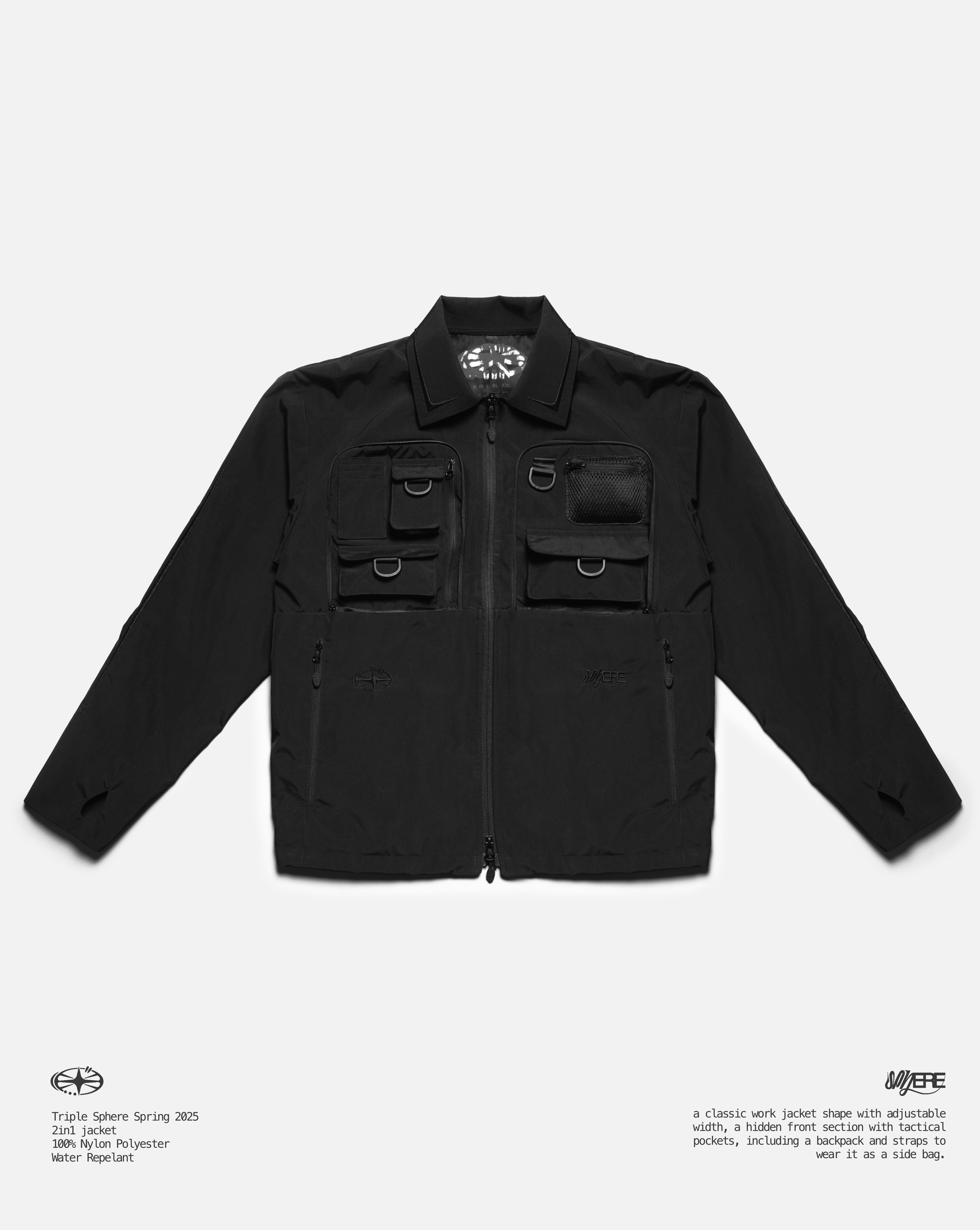 Black 2in1 Work Jacket